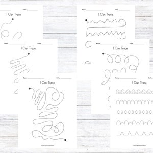 90 Page Tracing Worksheets for Ages 5-7; Tracing Practice Sheets ...