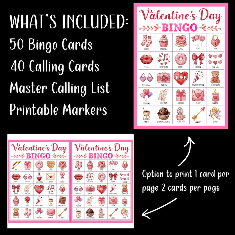 Valentine's Day Bingo Game for Kids; Printable Classroom Party Activity ...