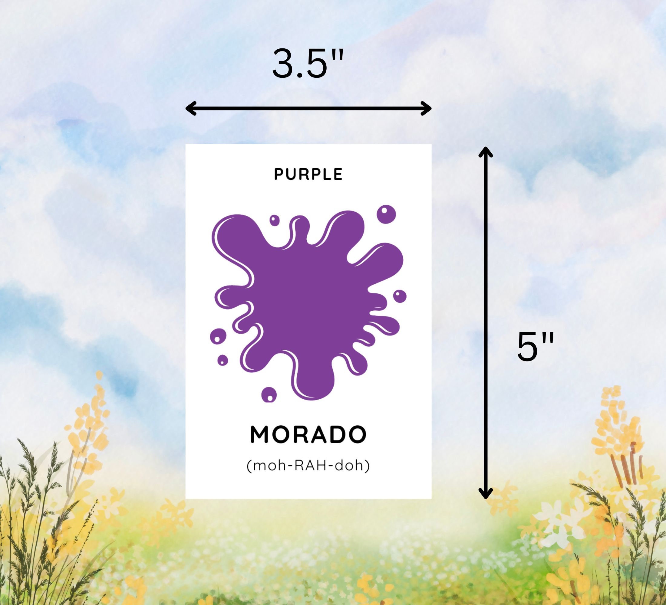 12 Spanish Color Flashcards; Montessori Flashcard; ESL and ELL Learning ...