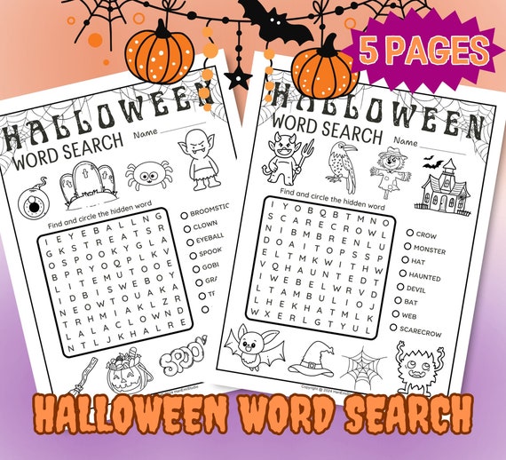 Sopas De Letras De Halloween Para Imprimir