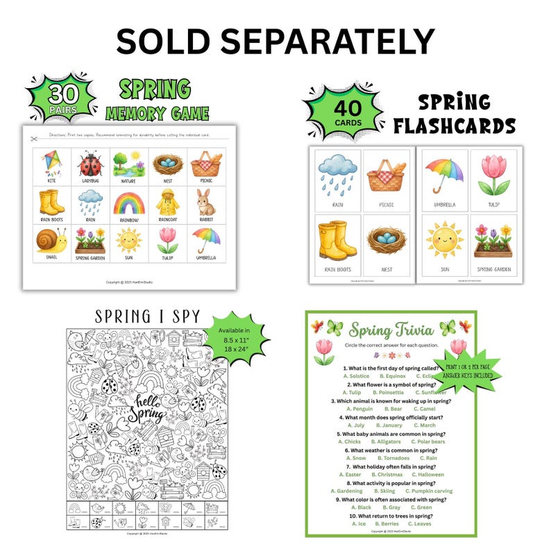 Spring Bingo Game Printable; Spring Classroom Activity; Spring Party ...