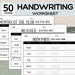 50 Page Handwriting Practice Worksheet for Kids; Trace and Write ...