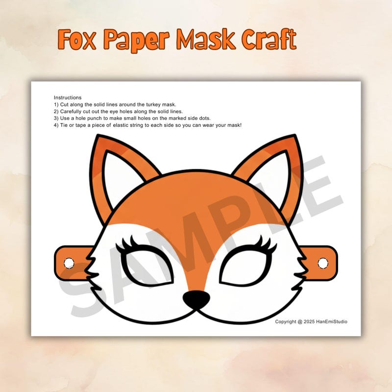Fox Mask - Etsy
