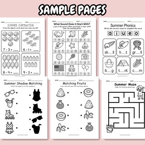Preschool Learning Bundle; 70 Pages; Prek Workbook; Summer Learning ...