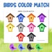 Bird Color Matching Activity for Kids; Color Match; Prek Learning ...