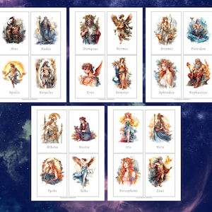 20 Greek Gods and Goddesses Flashcards; Printable Flashcards ...