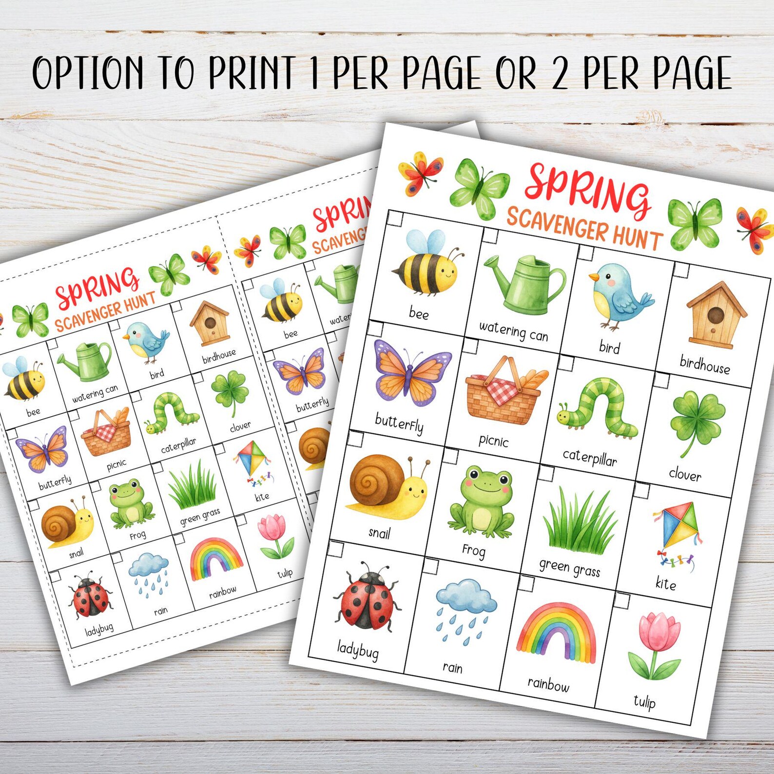 Spring Scavenger Hunt for Kids; Spring Activities; Indoor Scavenger ...