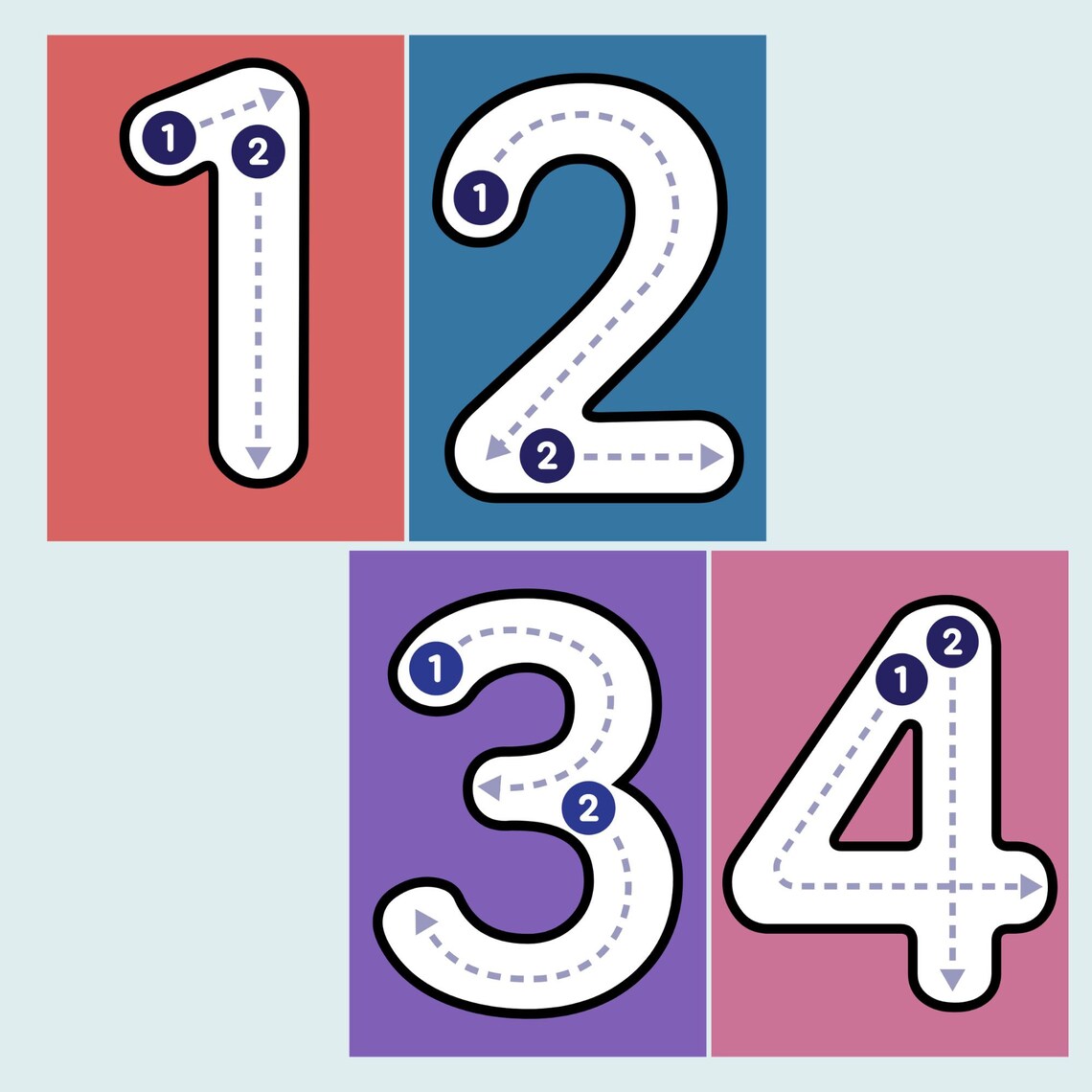Number Tracing Cards (0-9); Number Practice; Prek Worksheet ...