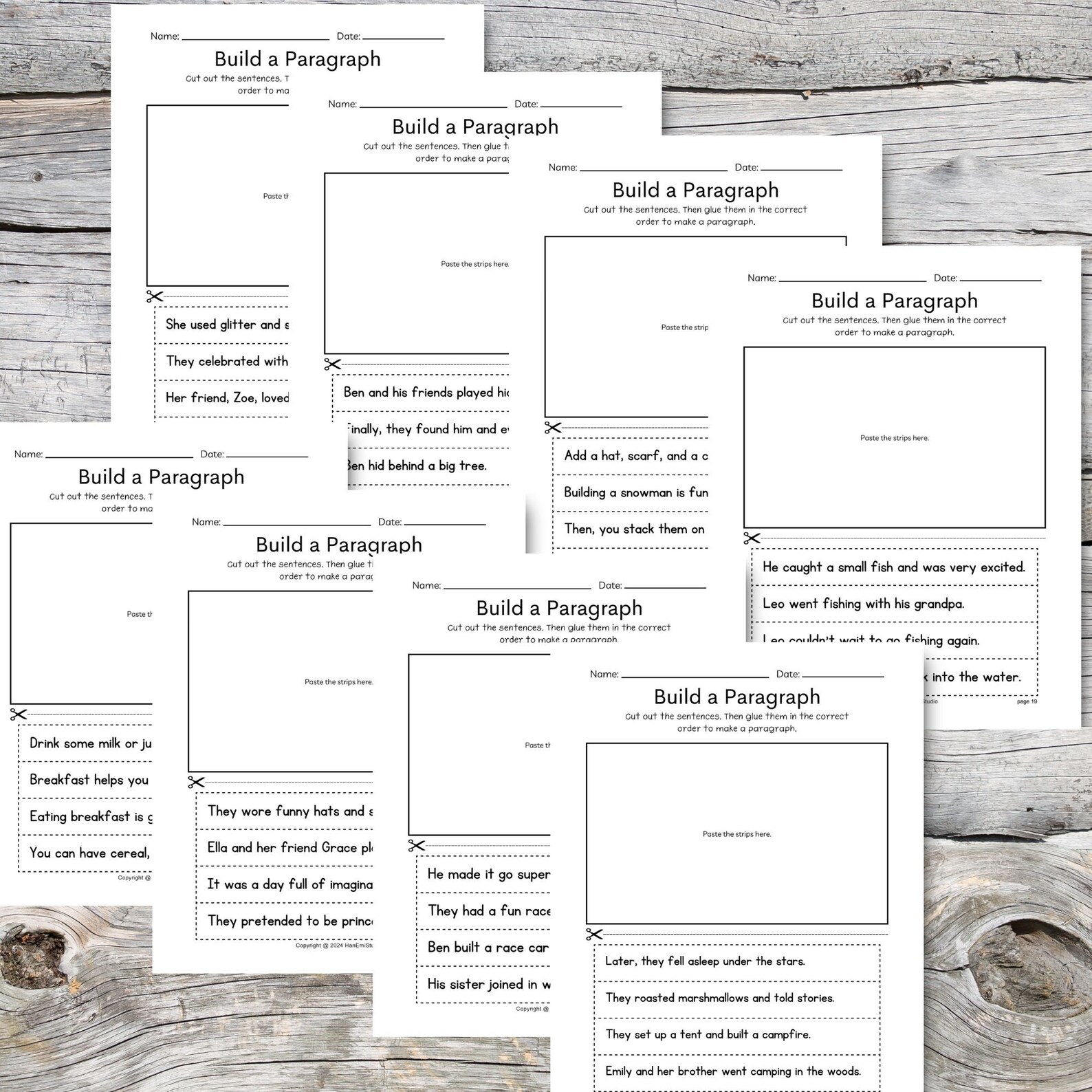 40-page Build a Simple Paragraph Worksheet; Fix the Sentence; Sentence ...