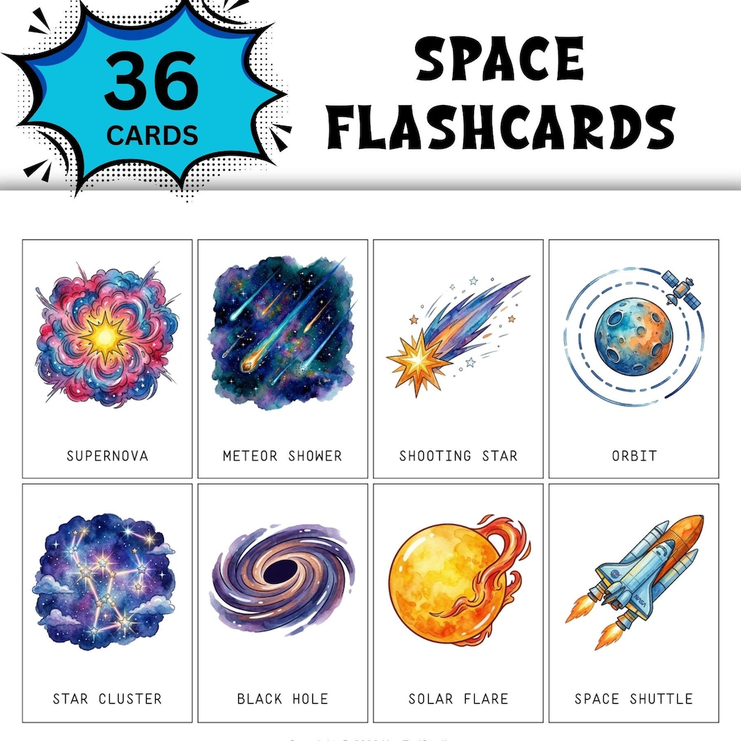 36 Planets and Solar System Flashcards; Planets Identification Cards ...