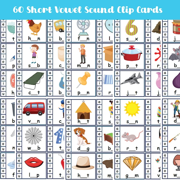 Short Vowel Comprehension - Etsy