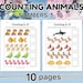 10 Counting Animal Worksheets Numbers 1 - 10; Counting Worksheets; Prek ...