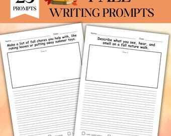Fall Writing Prompts - Etsy