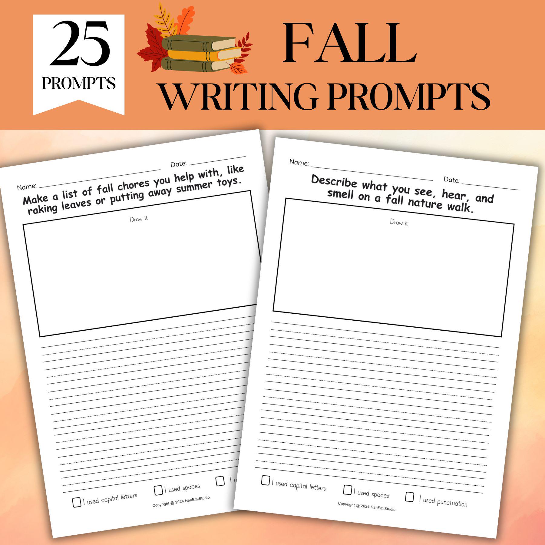 25 Fall Writing Prompts for Kids; Creative Writing for Kids; Fall ...