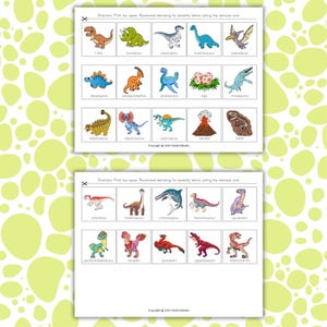 25 Pairs Dinosaur Memory Game; Dinosaur Flashcard; Dinosaur Memory Game ...