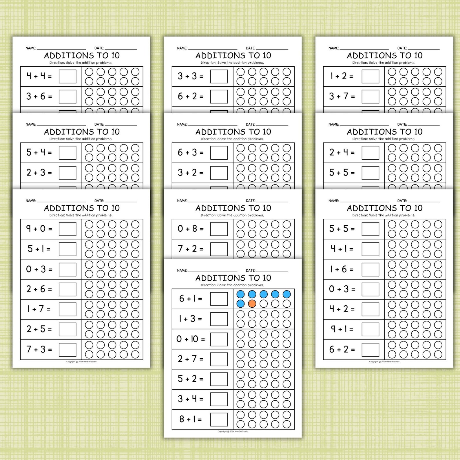 10 Addition Worksheets for Preschoolers and Kindergarteners; Addition ...