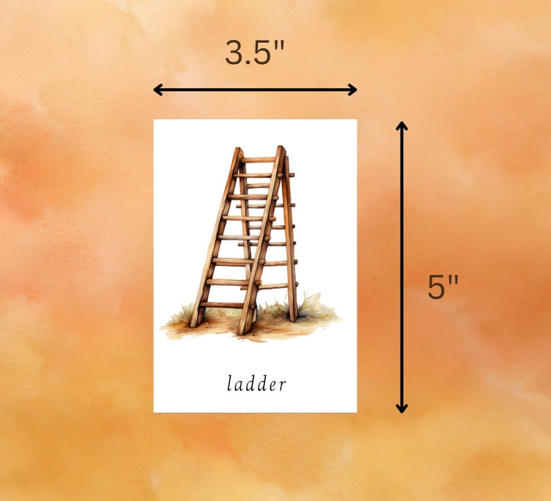60 Watercolor Fall Vocabulary Flashcards for Kids; Kids Flashcards ...