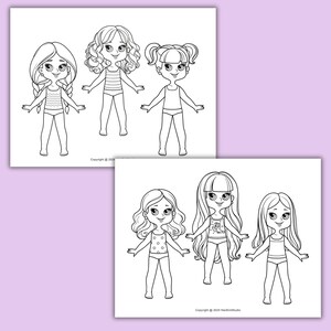 Printable Dress up Activity; Printable Paper Doll; Fashion Paper Dolls ...