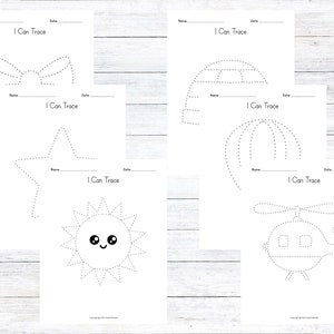90 Page Tracing Worksheets for Ages 5-7; Tracing Practice Sheets ...