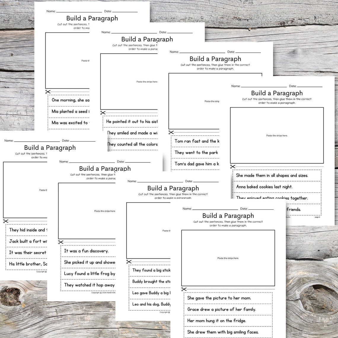 40-page Build a Simple Paragraph Worksheet; Fix the Sentence; Sentence ...