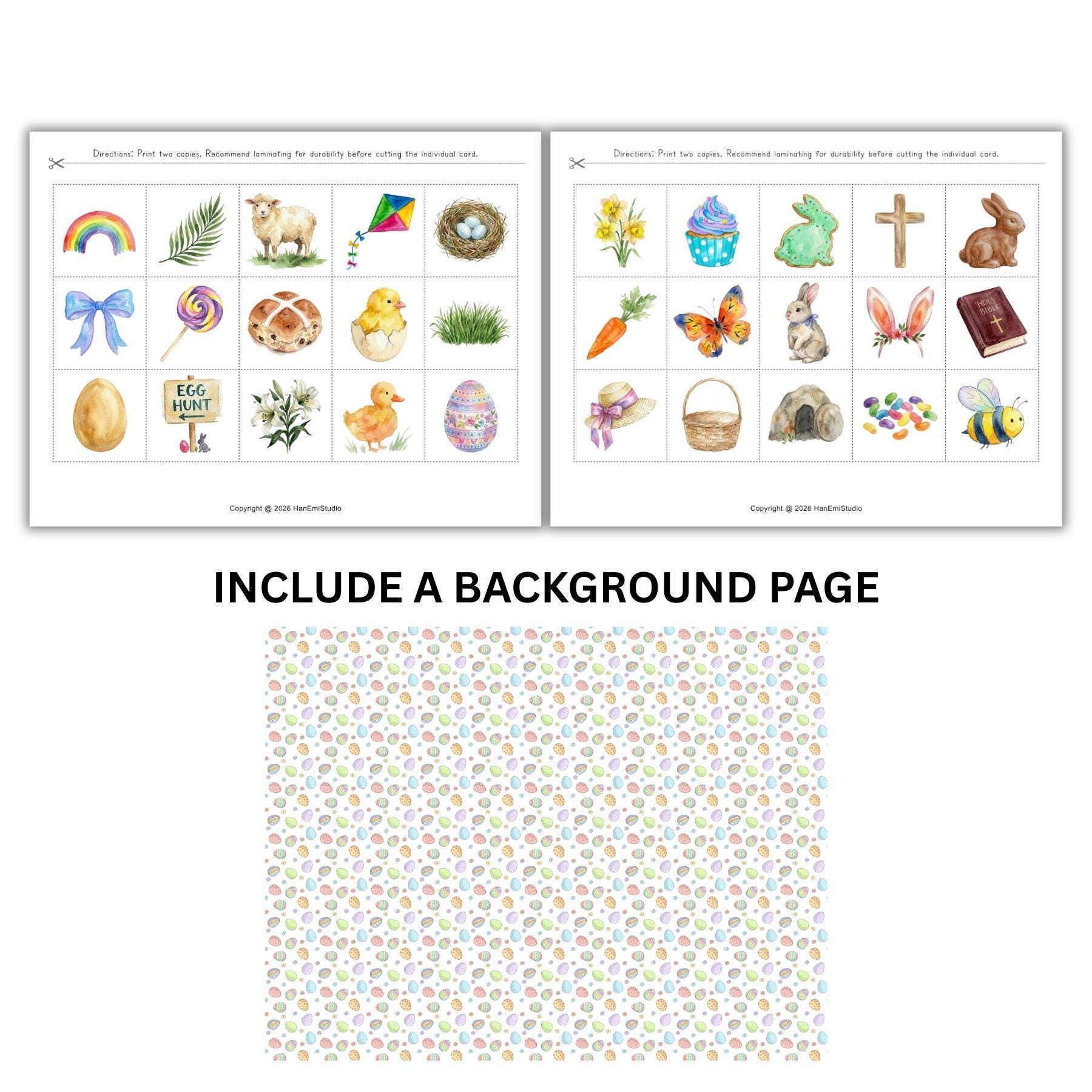 Easter Memory Game for Kids Printable; Spring Matching Card Game ...