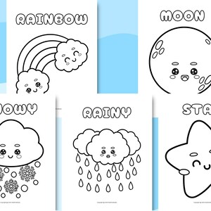 13 Printable Weather Coloring Pages for Kids; Coloring Book for Kids ...