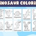 20 Dinosaur Coloring Pages With Name for Identification; Dinosaurs ...