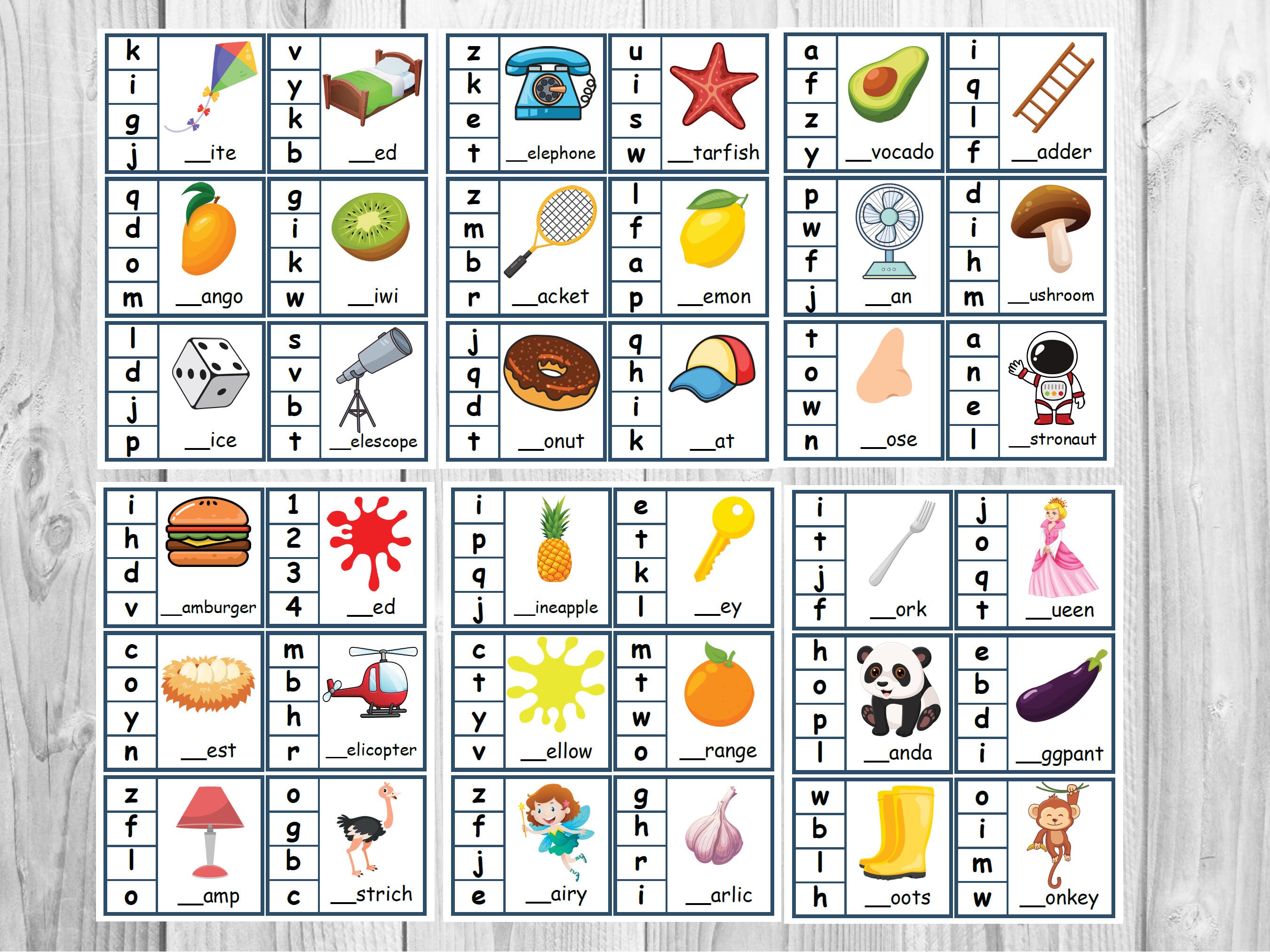 72 Beginning Sound Clip Cards; Beginning Sound Activity; Beginning ...