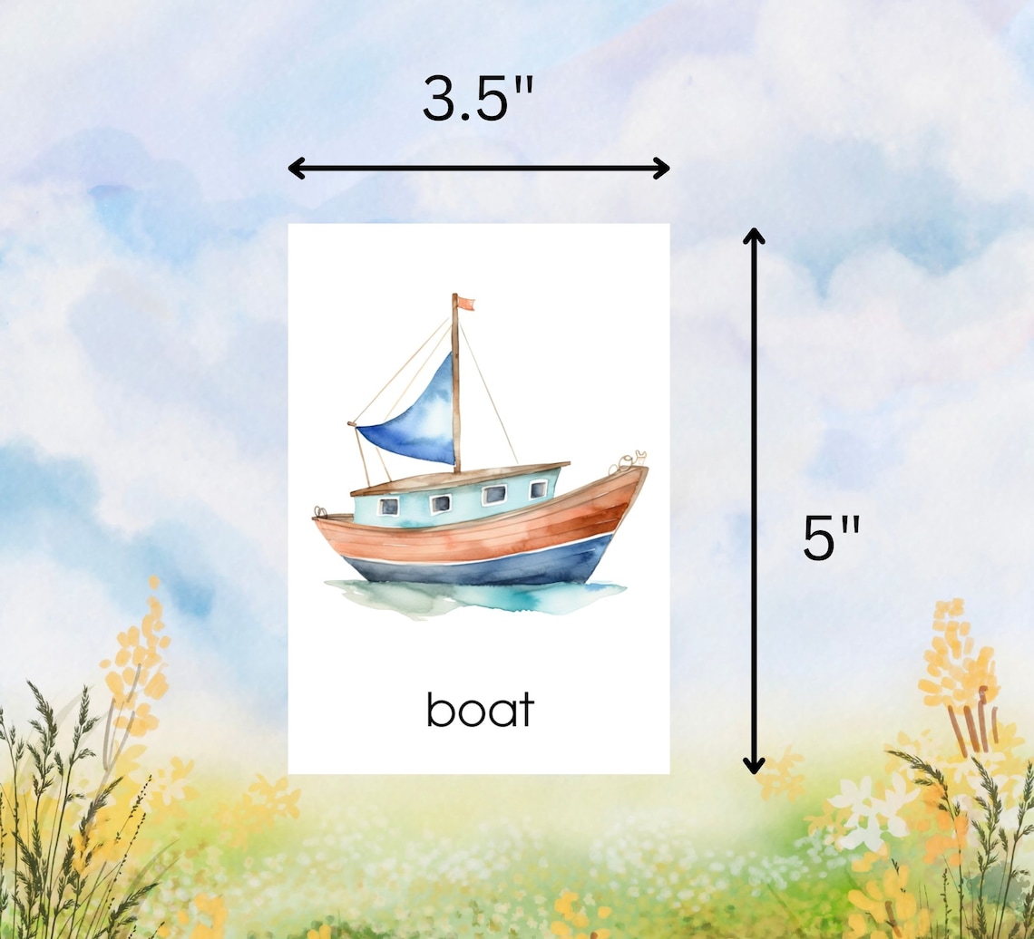 56 Transportation Vocabulary Flashcards for Kids; Kids Learning Flash ...