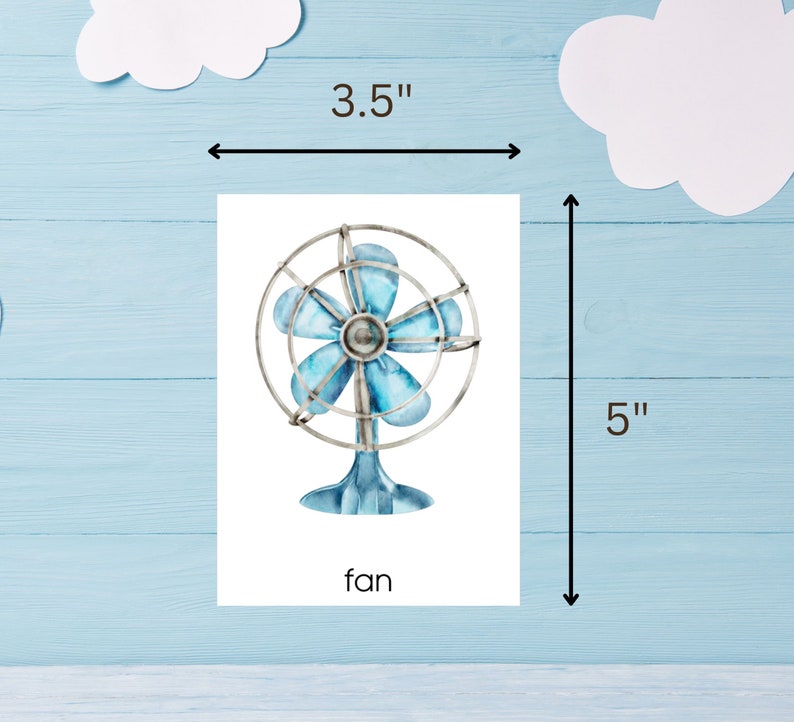 68 Watercolor Summer Vocabulary Flashcards for Kids; Kids Learning ...