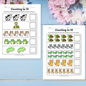 10 Counting Animal Worksheets Numbers 1 - 10; Counting Worksheets; Prek ...
