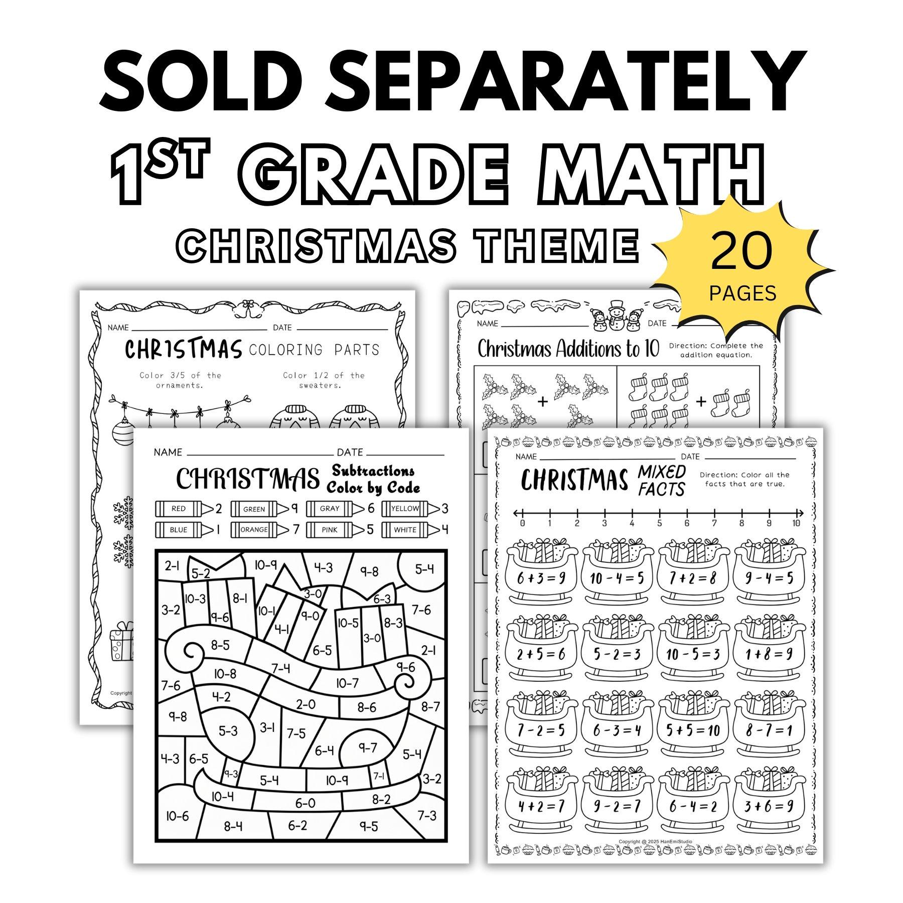 Christmas Literacy and Writing Activities for 1st Grade; First Grade ...