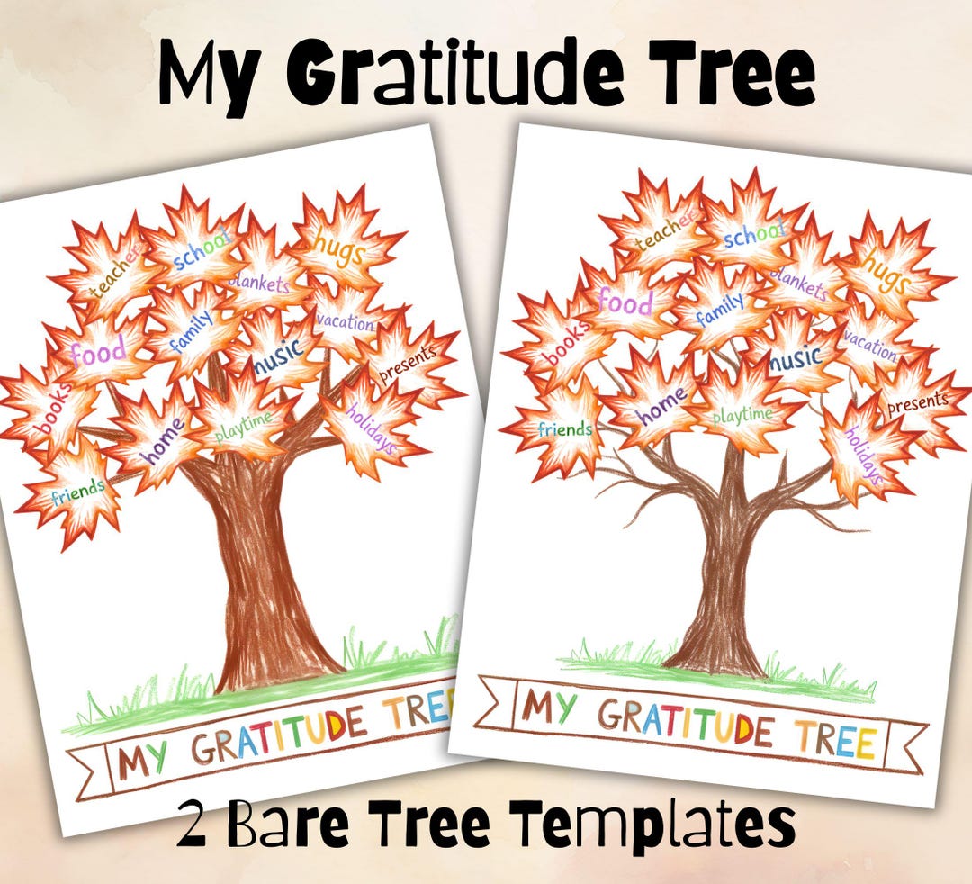 Gratitude Tree Craft; My Gratitude Tree; My Thankful Tree; Thanksgiving ...