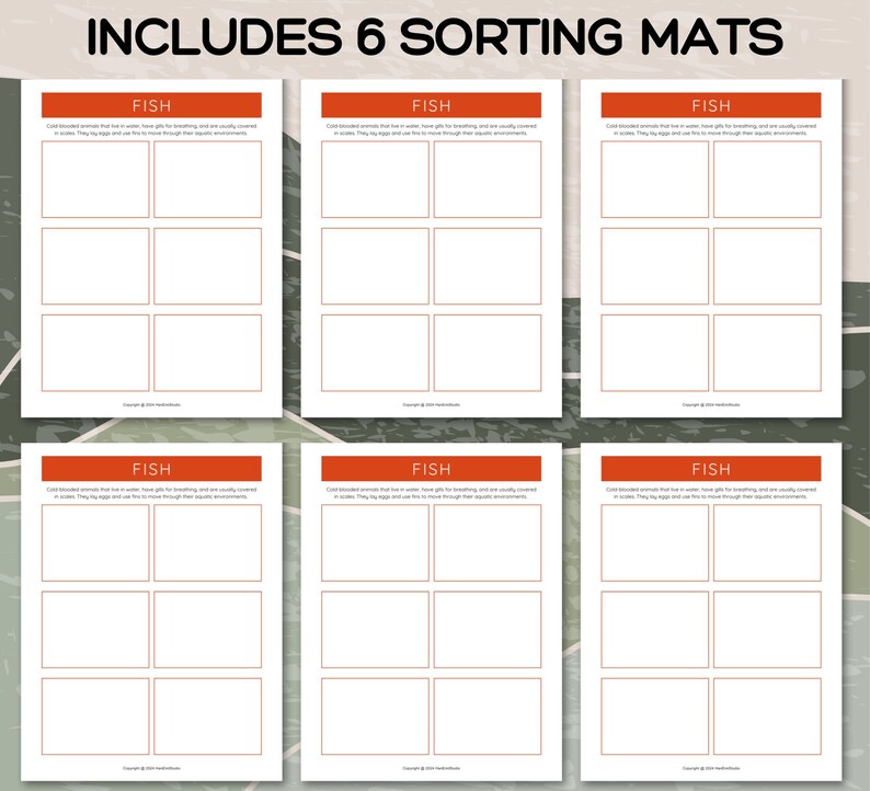 6 Page Animal Classification Sorting Activity; Animal Sorting ...