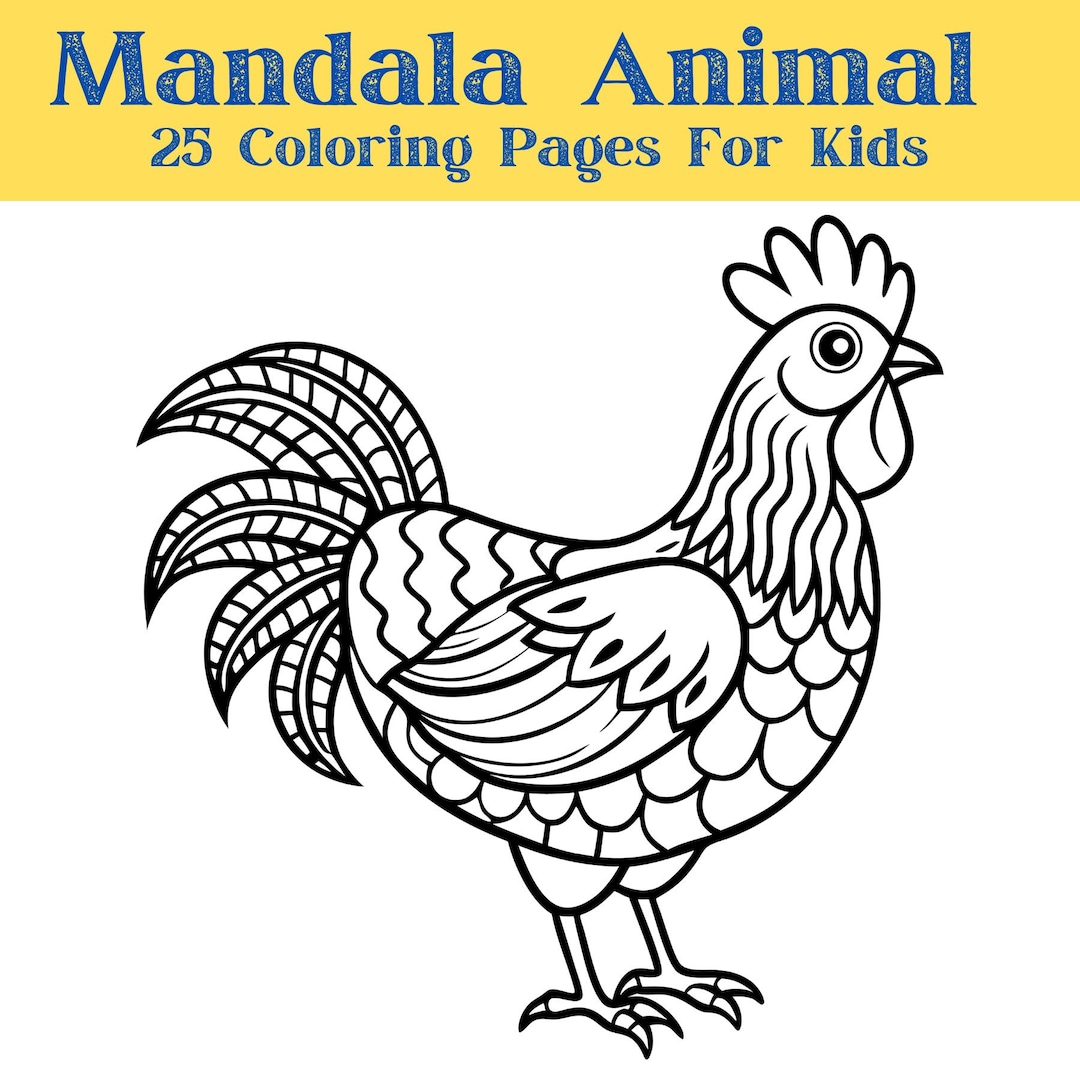25 Mandala Animal Coloring Pages for Kids; Animal Coloring Pages; Kids ...