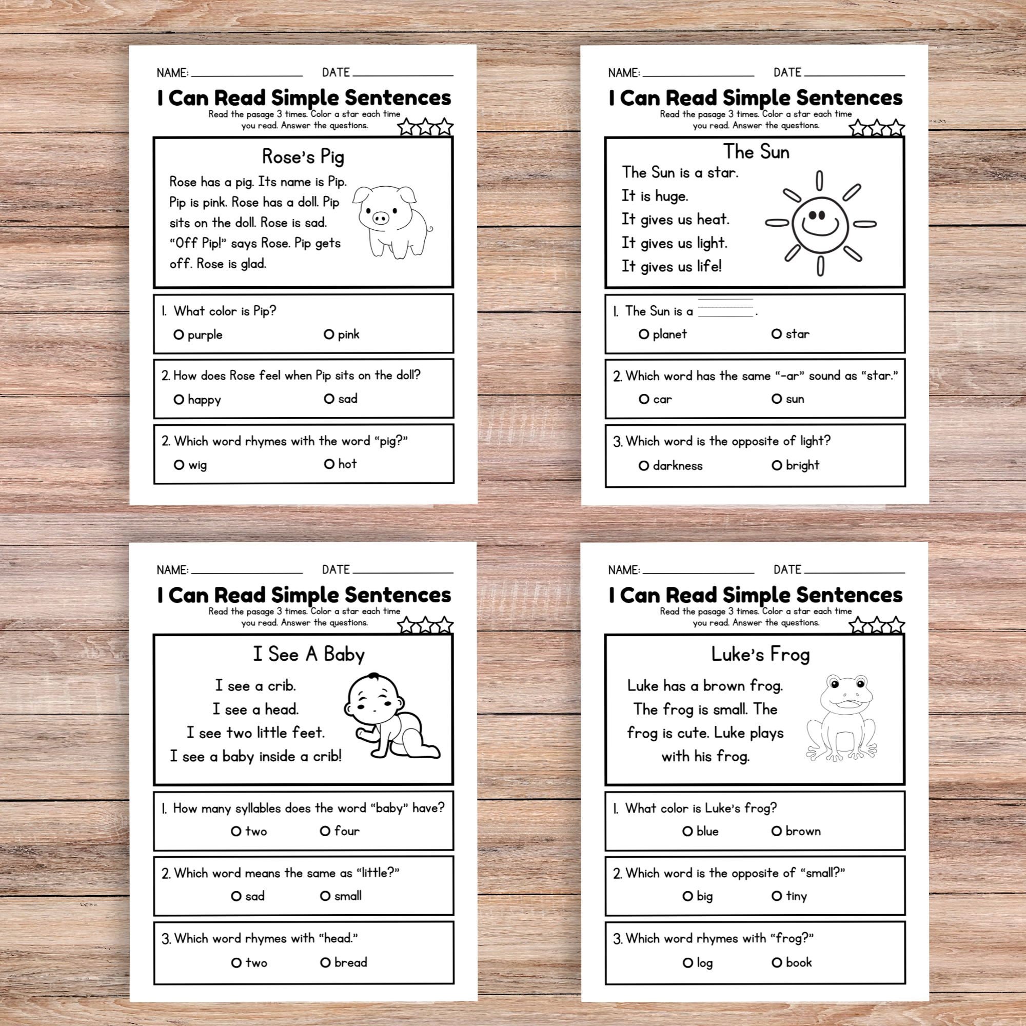 20 Reading Comprehension Worksheets 1st Grade; Reading Comprehension ...