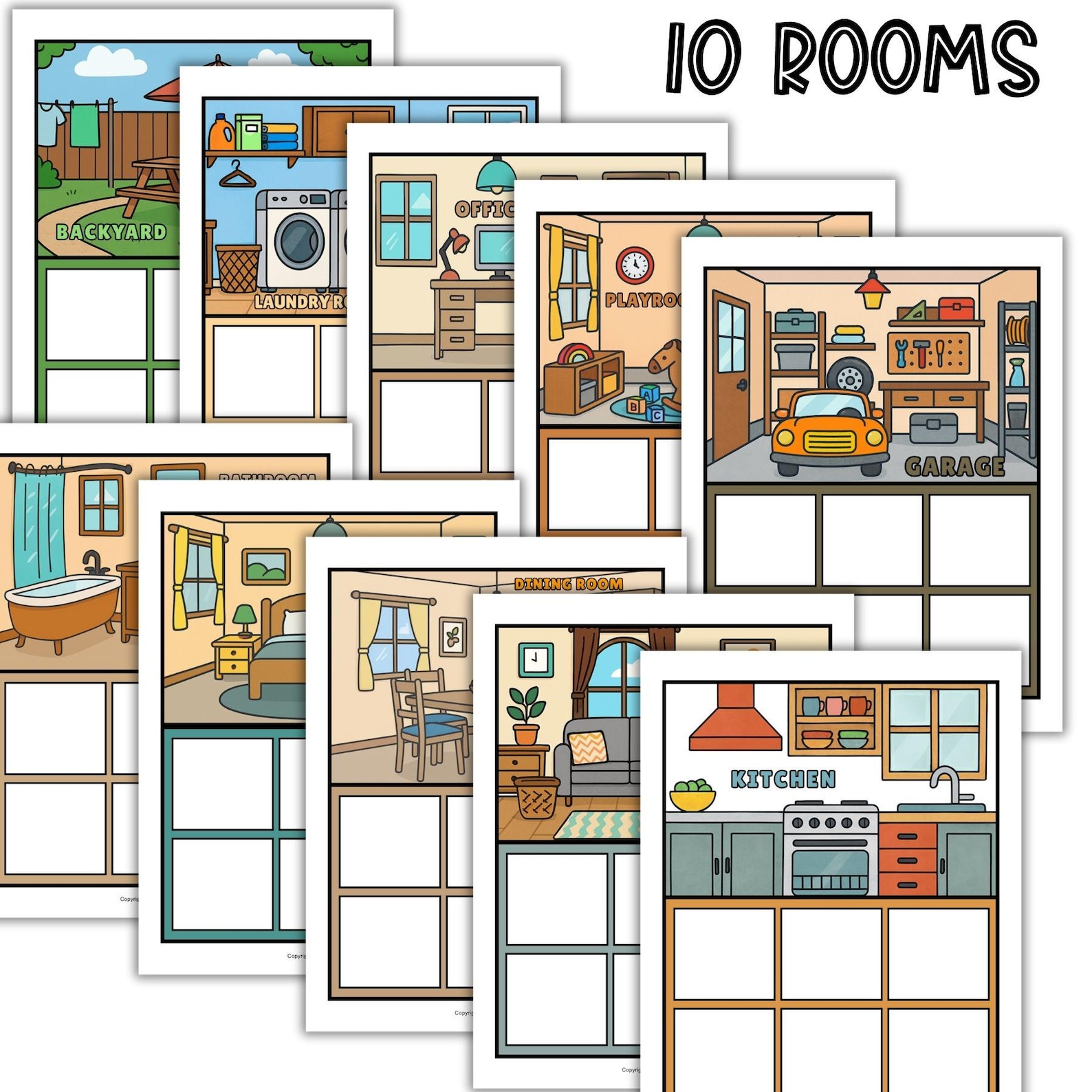 House Sorting Activity; Match the Item to the Room; Classification ...