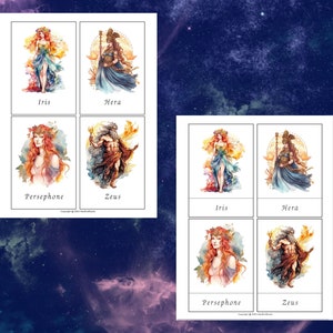 20 Greek Gods and Goddesses Flashcards; Printable Flashcards ...