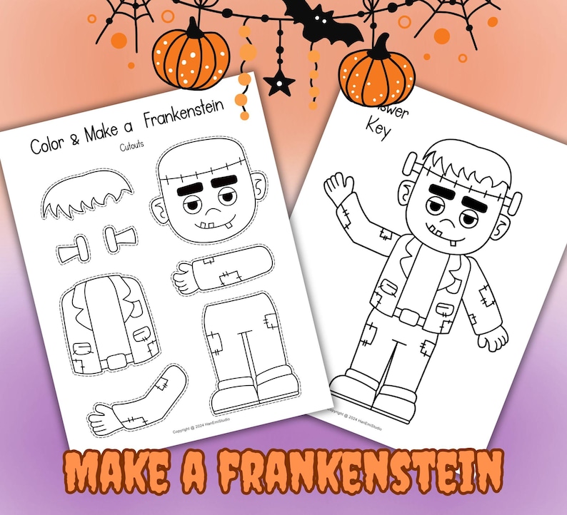 Make a Frankenstein Craft for Kids Halloween Craft Fall Craft Kids ...