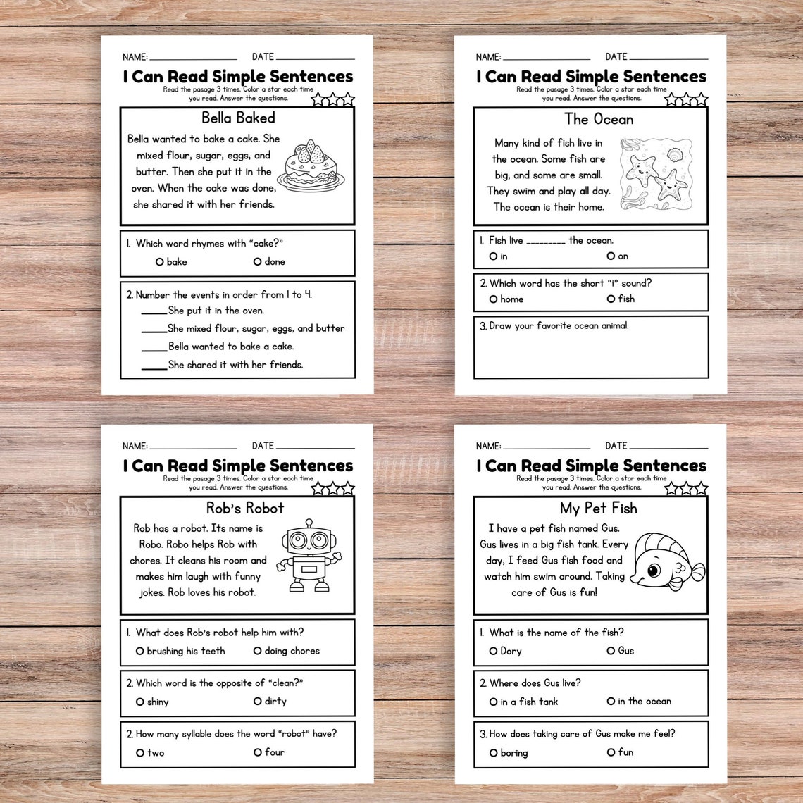 20 Reading Comprehension Worksheets 1st Grade; Reading Comprehension ...