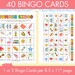 Summer Riddle Bingo Set, 32 Calling Cards and 40 Bingo Cards, Printable ...