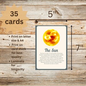 35 Planet and Solar System Flash Cards; Planets Flashcards; Solar ...