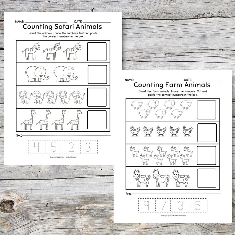 12-page Counting Worksheets Numbers 1 - 10 for Preschoolers and ...