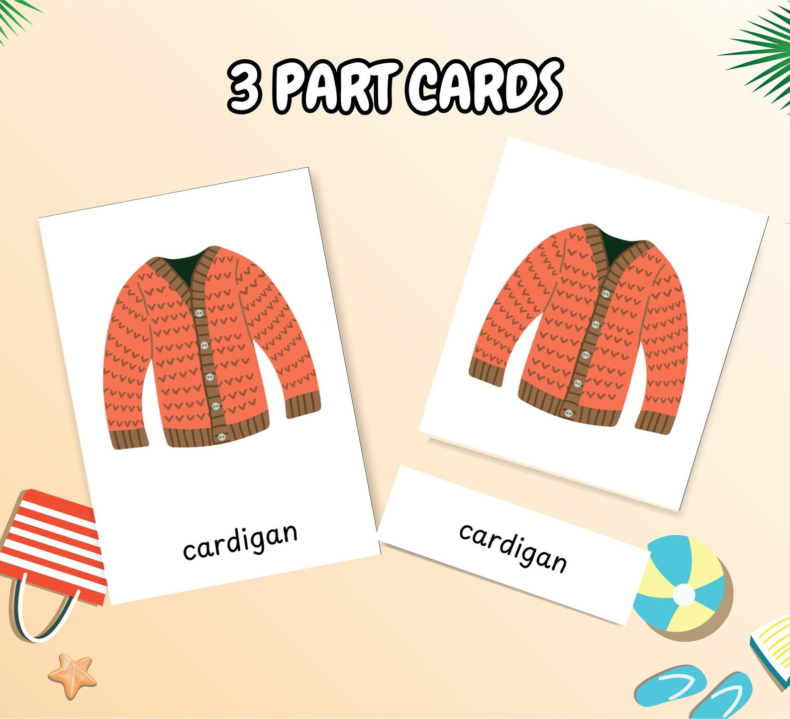 80 Cloth and Accessory Vocabulary Flashcards for Kids; 1st Words ...