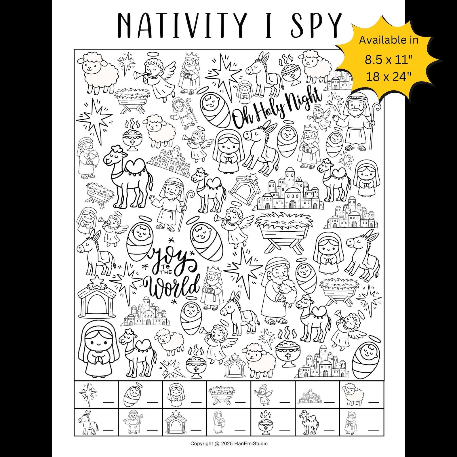 Nativity I Spy Activity; Kid Bible Worksheets; Winter I Spy; Christian ...