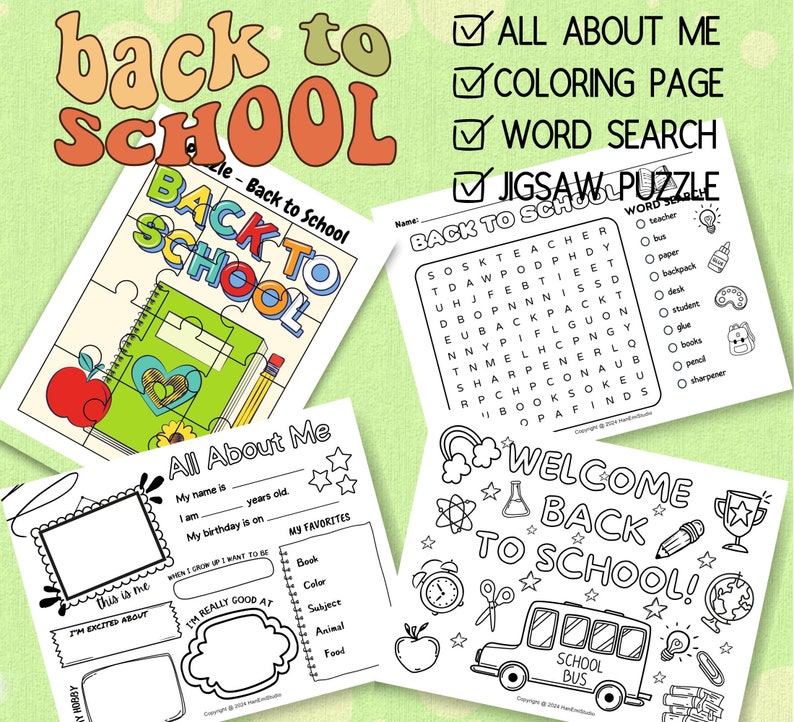 Back to School Activity; All About Me Worksheet; Back to School ...