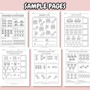 Preschool Learning Bundle; 70 Pages; Prek Workbook; Summer Learning ...