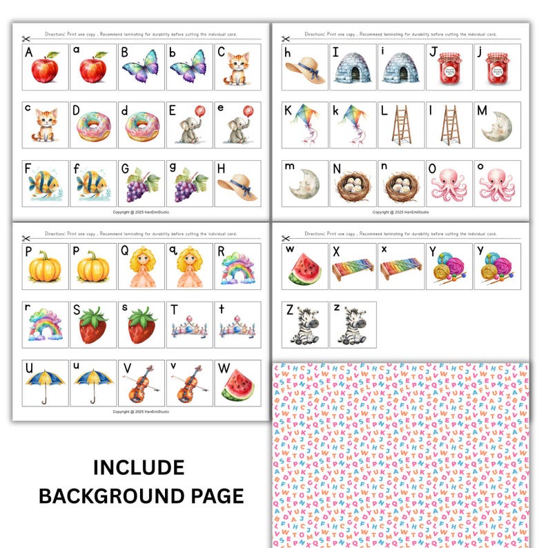 Alphabet Match Memory Game; Alphabet Matching Cards; Letters Memory ...
