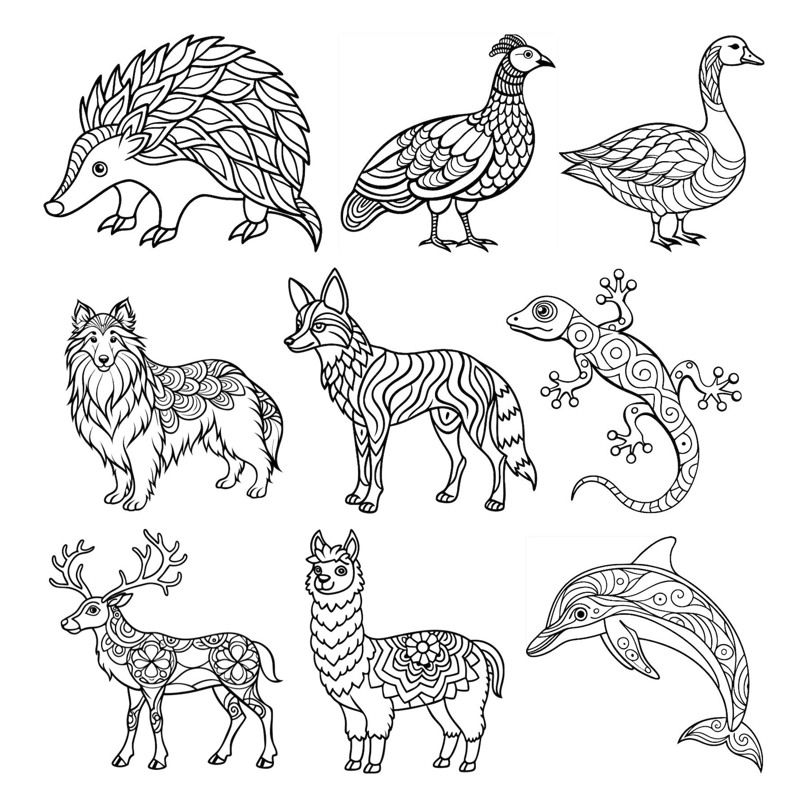 25 Mandala Animal Coloring Pages for Kids; Animal Coloring Pages; Kids ...