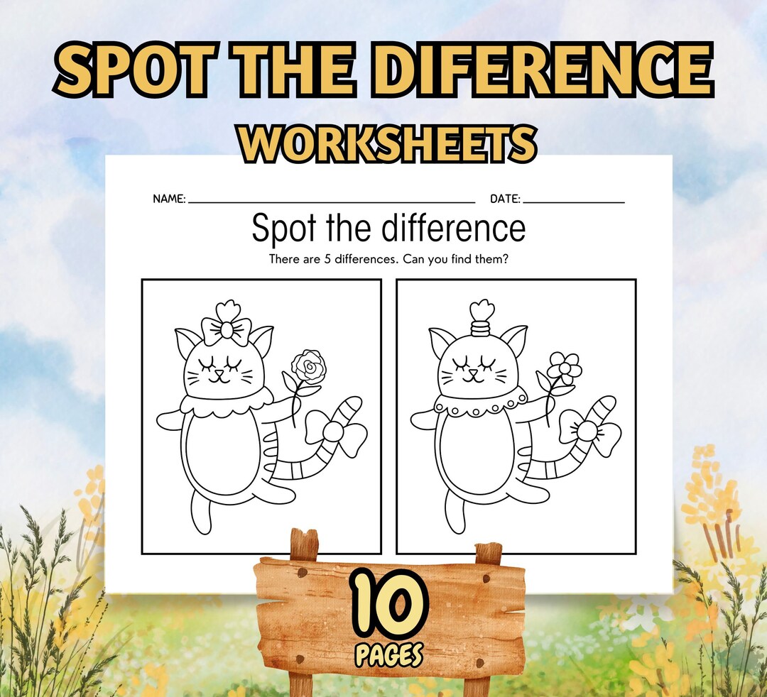 10 Easy Spot the Difference Worksheets for Prek and Kindergarteners ...